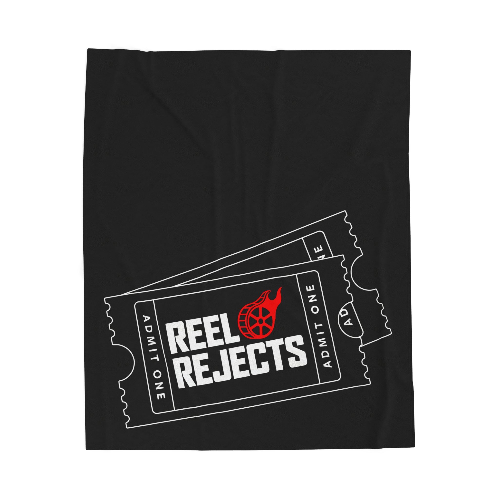 Reel Rejects Ticket Stub Velveteen Plush Blanket — Cozy Movie Night Th ...